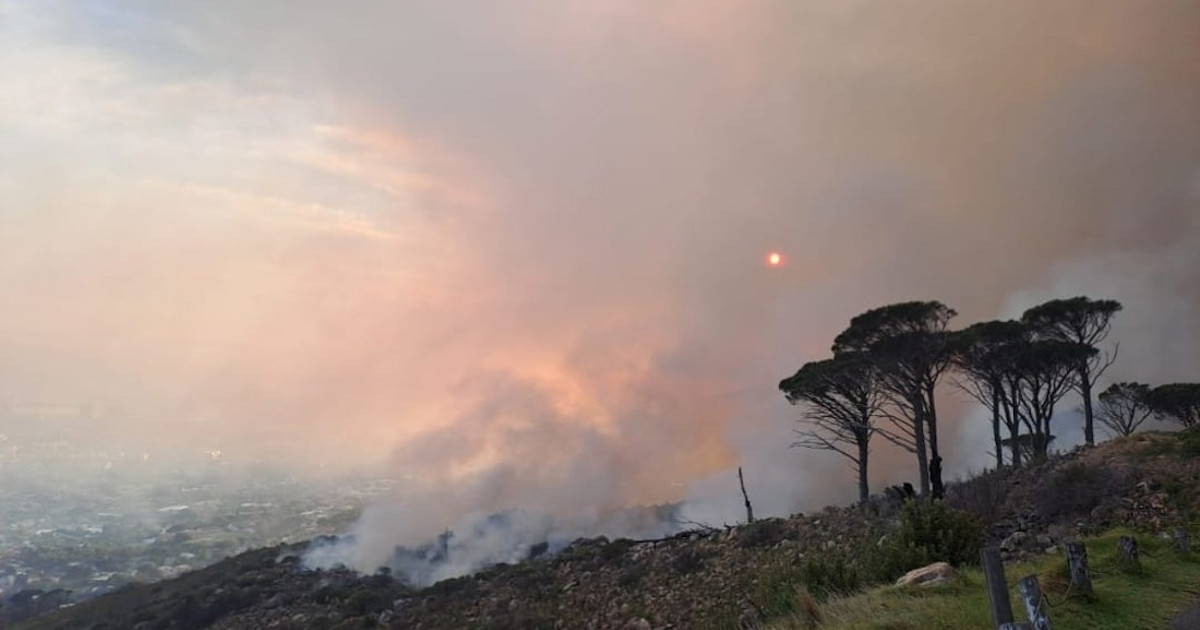 SANParks conducts controlled burn on slopes of Table Mountain
