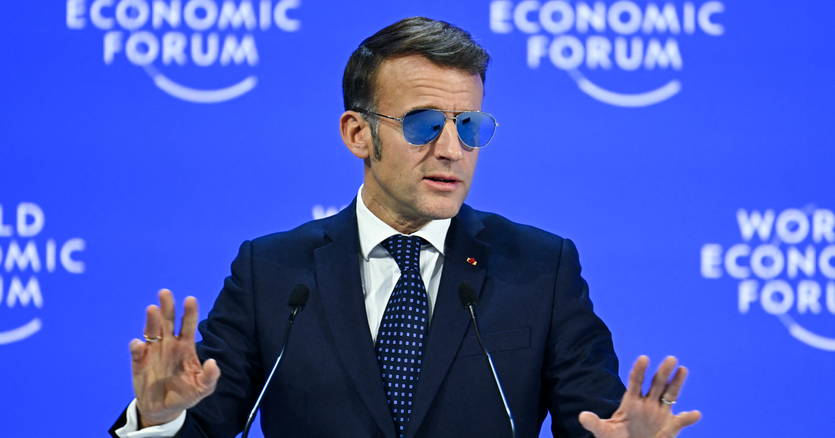 [WATCH] French president Emmanuel Macron's 'Top Gun' Davos moment goes ...