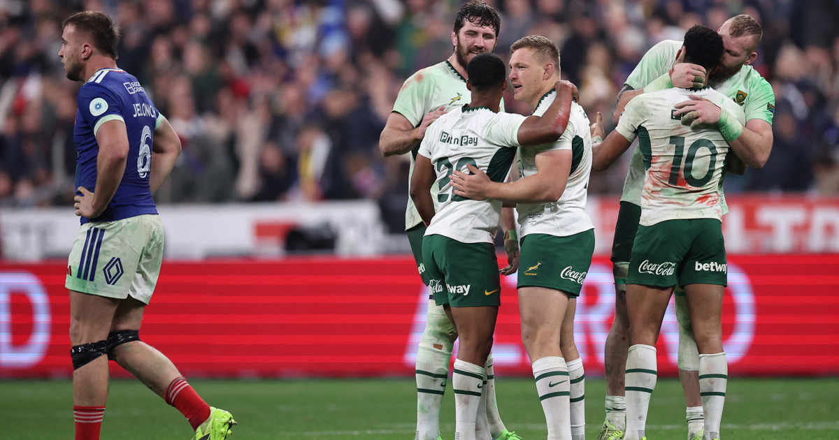 Fourteen-man Springboks fight back to beat France