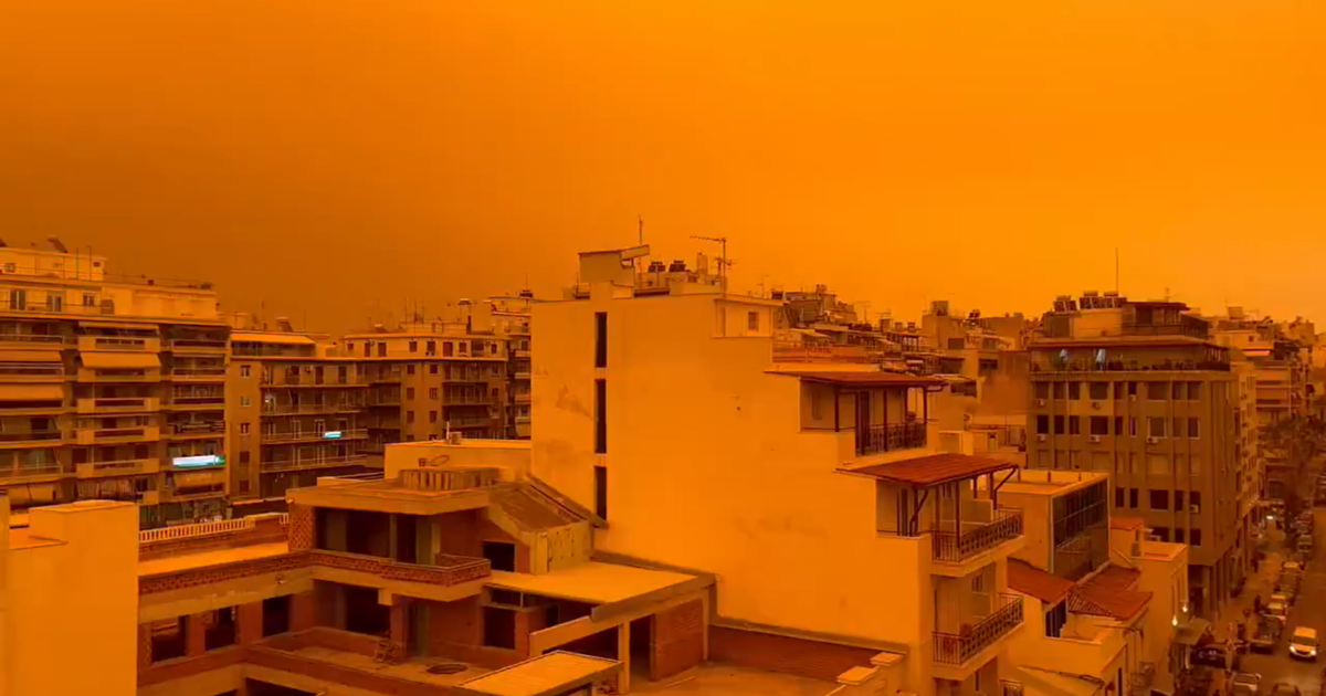 WATCH: Athens engulfed in eerie orange haze from Sahara Desert