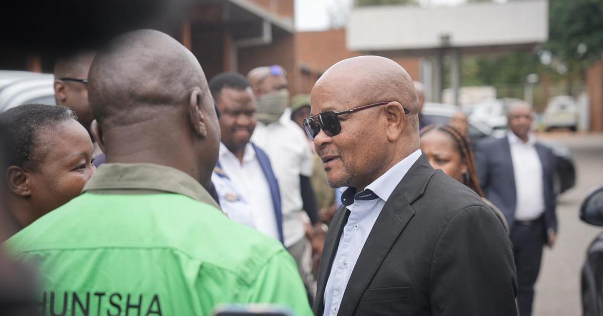 Miners underground: Police Minister Senzo Mchunu arrives in Stilfontein