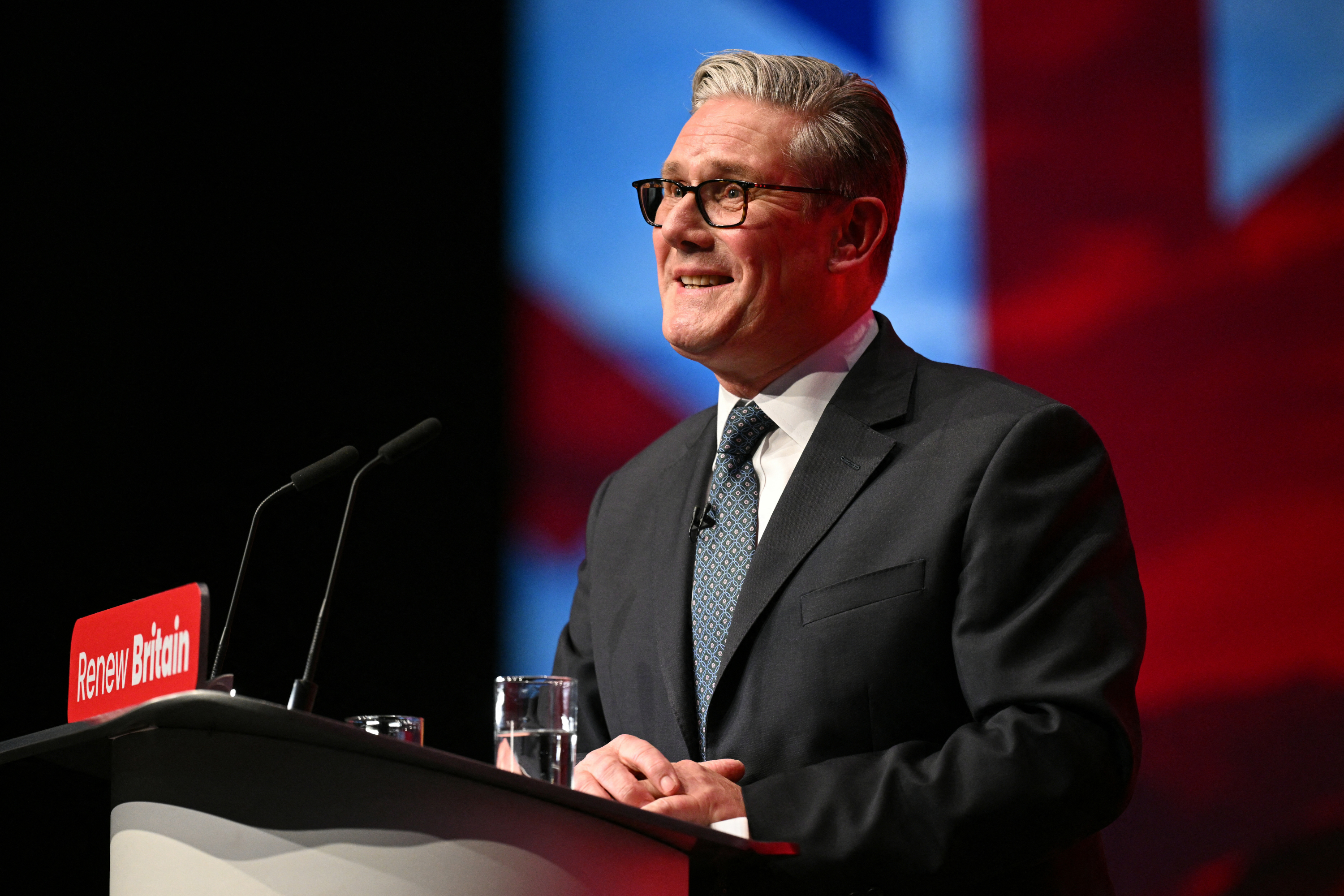 Starmer vows to fight for 'decent' Britain, as he battles Farage