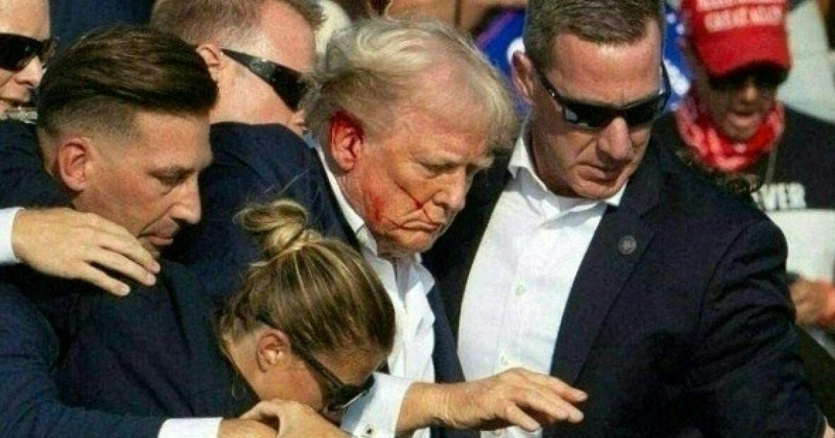 Bloodied Trump survives assassination attempt