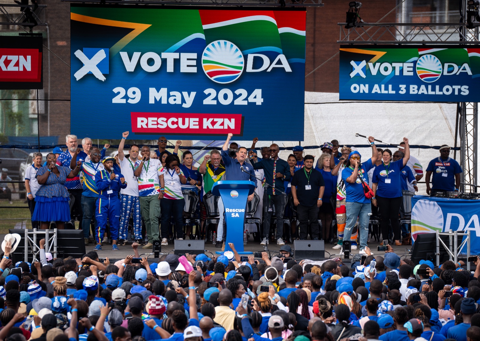 IN PICS: Thousands gather for DA’s KZN 'Rescue SA' rally