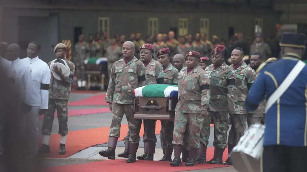 Remains of 14 SANDF soldiers killed in DRC return home Remains of 14 SANDF soldiers killed in DRC return home