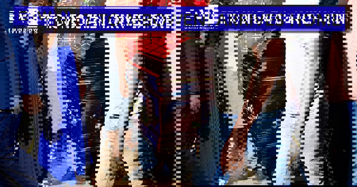 WATCH: Tito Mboweni's remains arrive home