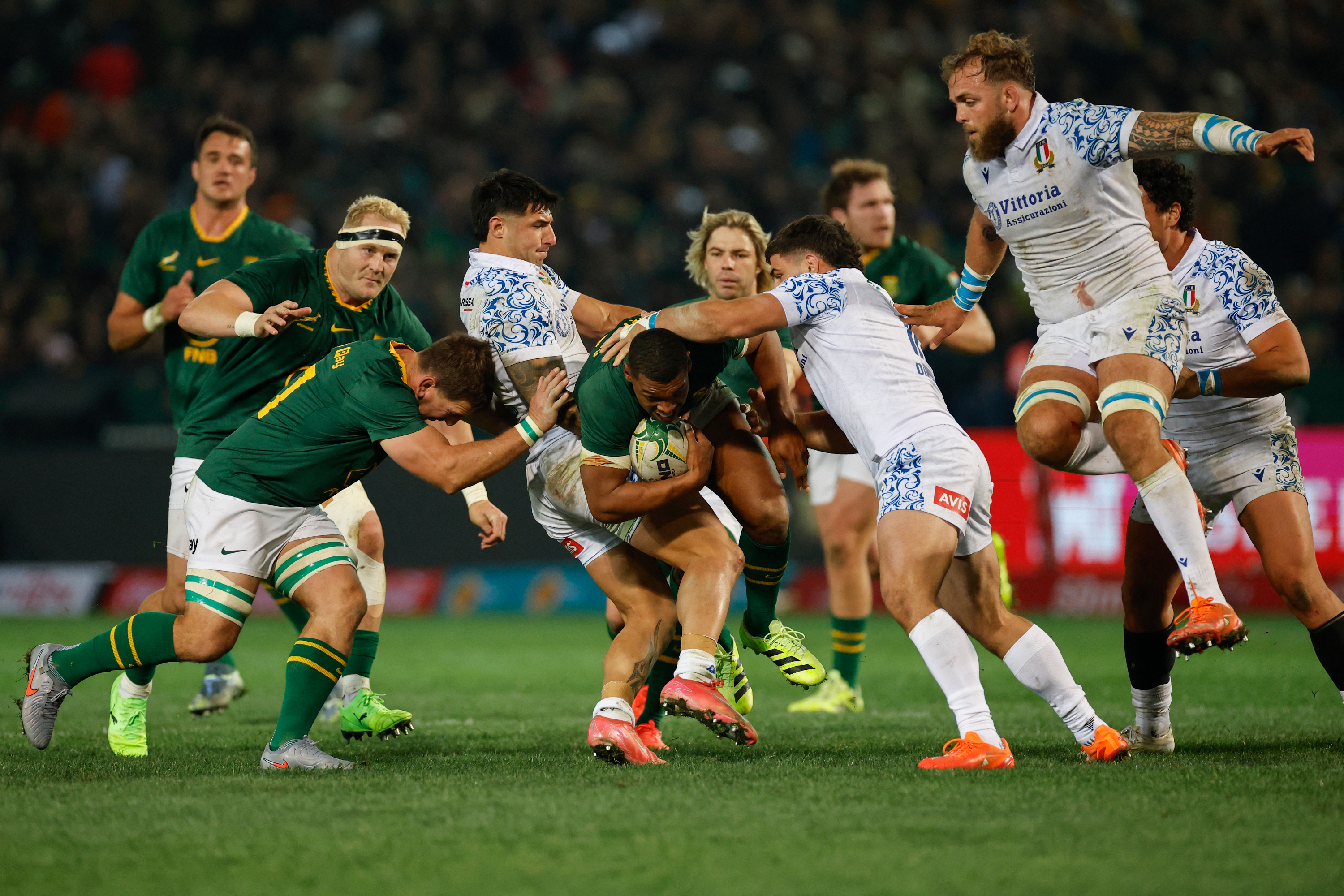 Springboks make 11 changes for Italy Test