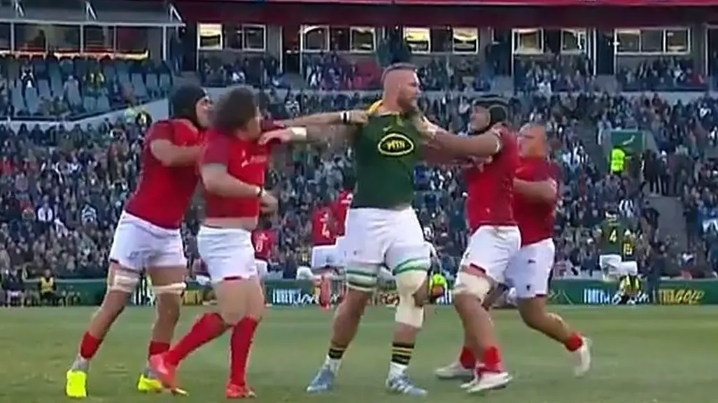 WATCH: Springbok RG Snyman fights off the Wolves (literally)