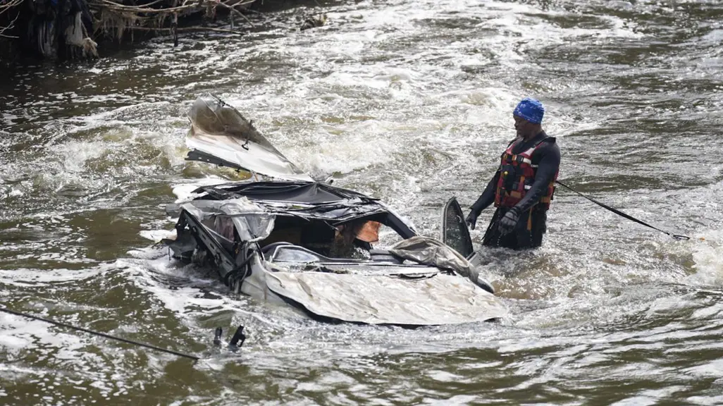 Vehicle recovered from Hennops River believed to be VW Polo in which 3 ...