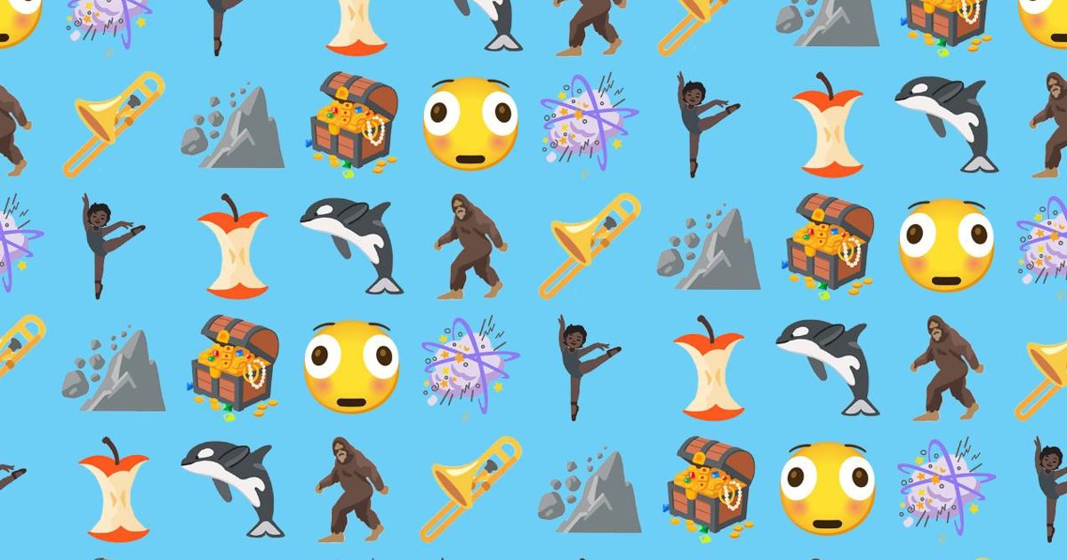 9 new emojis pending for 2025 (including a bulging smiley face and Bigfoot)