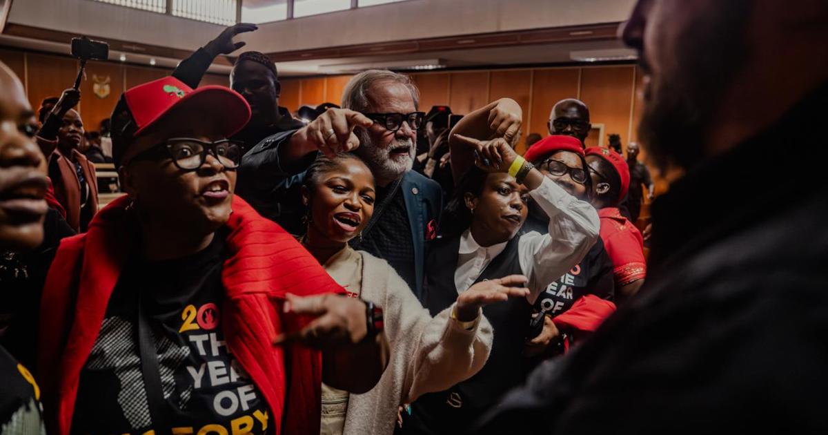 Standoff between EFF members and AfriForum following Malema's sentencing