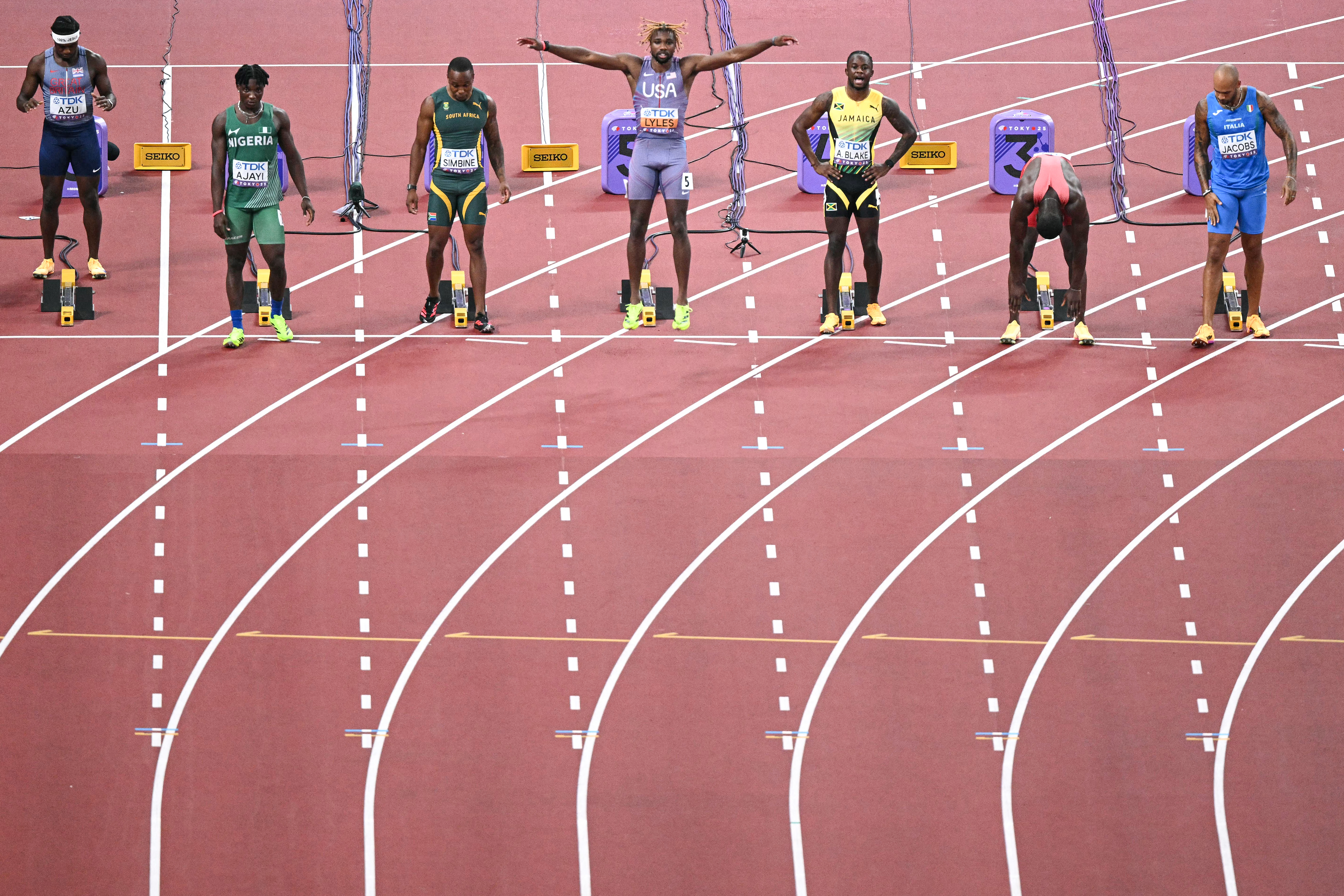 Lyles leads Thompson and Tebogo into world 100m final