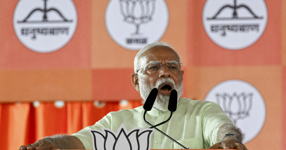 India's Modi eyes election victory, top opponent back behind bars