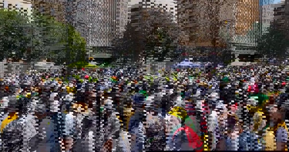 ANCYL kicks off protest march to JSE