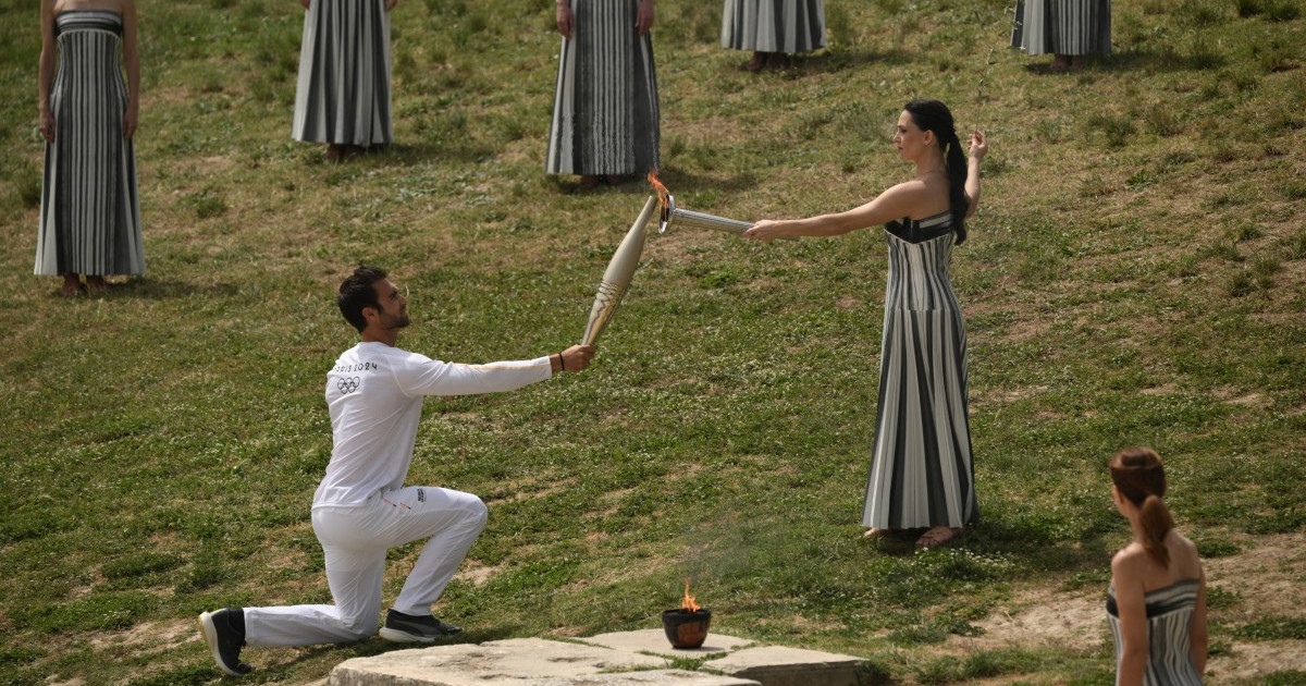 Paris 2024 Games flame lit in ancient Olympia