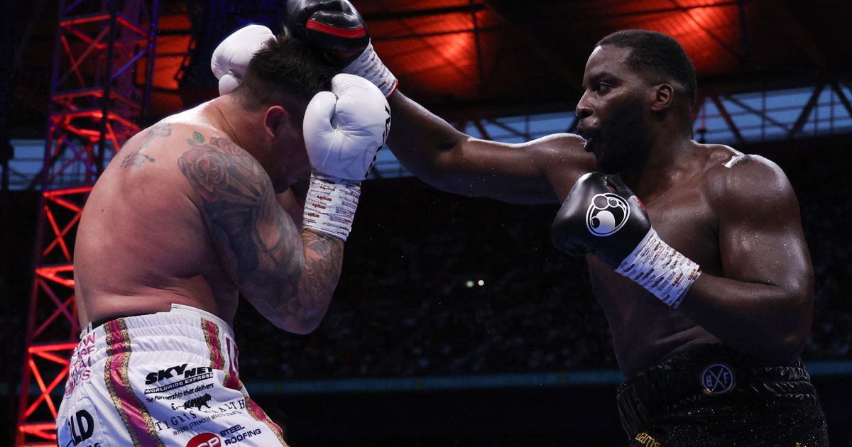 Kevin Lerena outboxed by Britain's Lawrence Okolie at Wembley