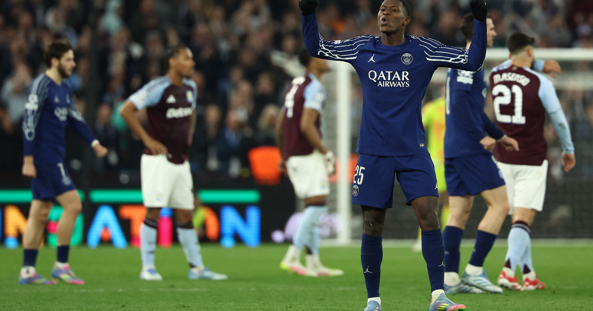 PSG survive Aston Villa scare to reach Champions League semis