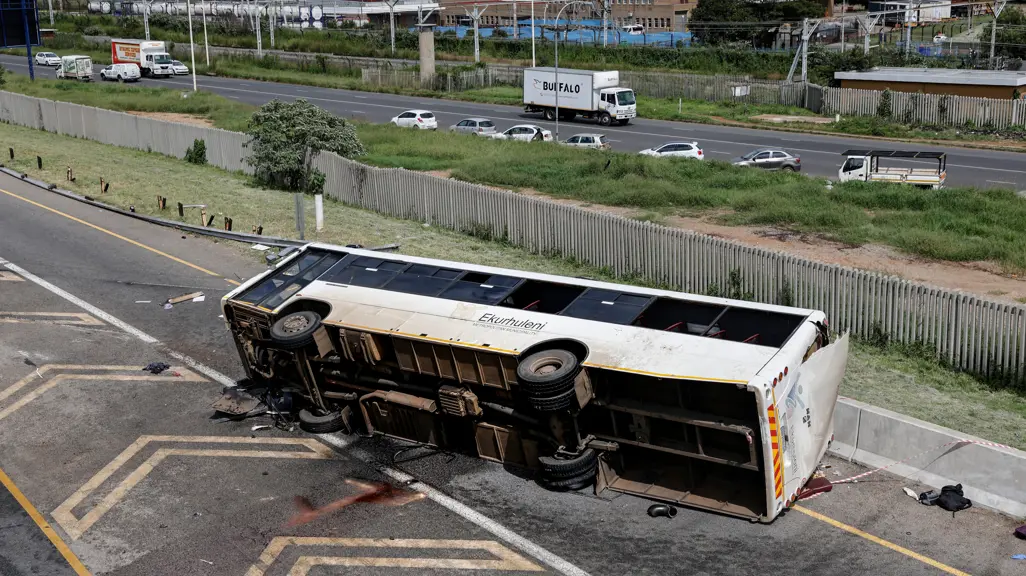 Death toll from bus crash near OR Tambo International Airport rises to 16