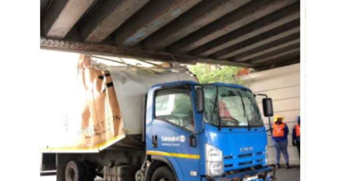 WATCH: Muizenberg's famous bridge eats another delivery truck