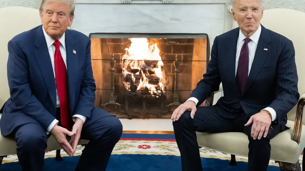 'Welcome back': Trump, Biden shake hands in White House