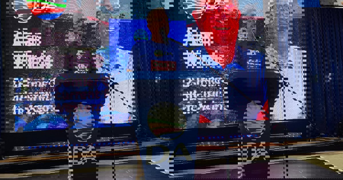 Elections 2024: DA aiming for an outright majority in WC, says Winde