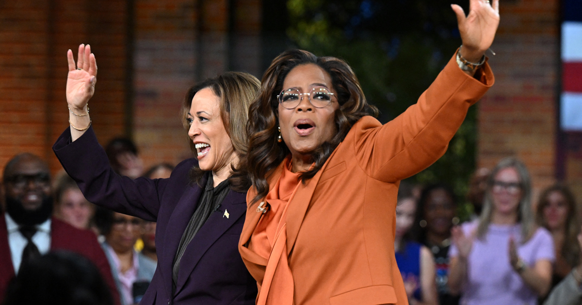 Harris and Oprah hold star-studded US election rally